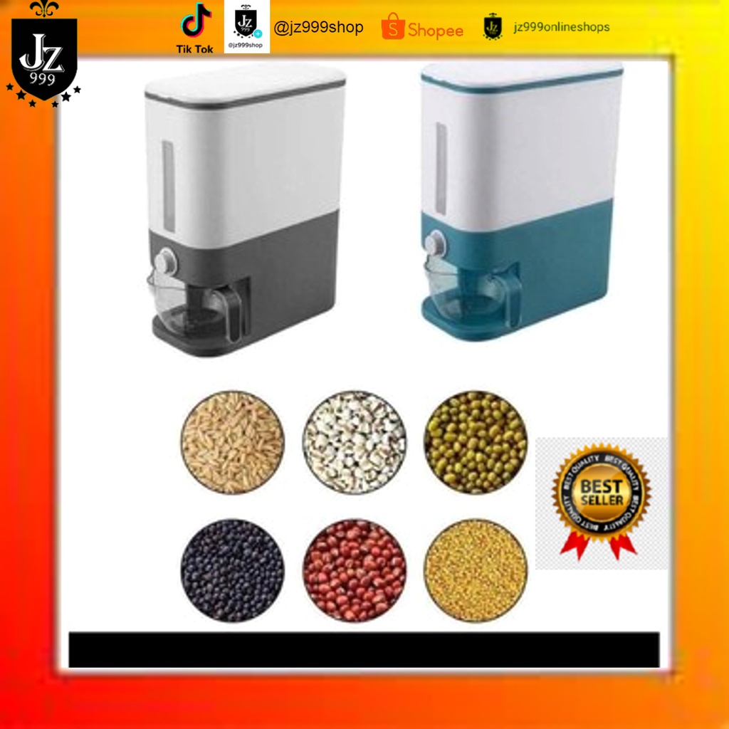 Auto Rice Dispenser Automatic Storage Box Measuring Cup Tank Grain ...