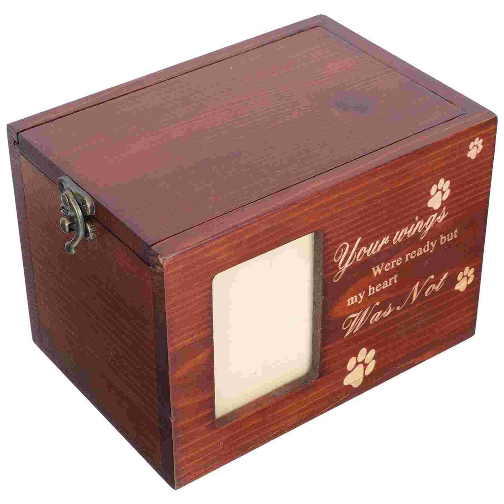 Pet Cinerary Casket Pet Cremation Urn Wood Pet Urn Memorial Box Bone ...
