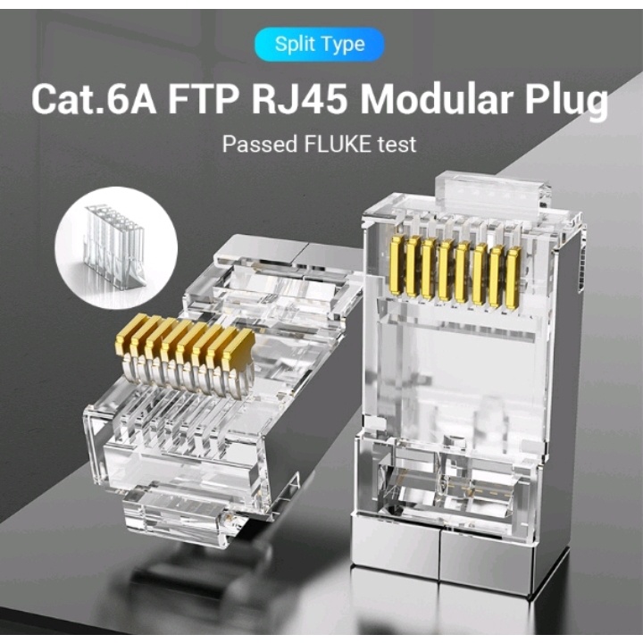 Rj45 Cat6 Connector RJ45 Cat6 Metal Conector | Shopee Philippines