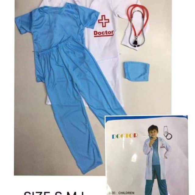 Doctor Career Costume For kids(Labgown,Shirt,Pants,Mask,stethoscope ...