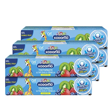KODOMO Children's Toothpaste Gel Type Ultra Shield Formula Bubble Fruit ...
