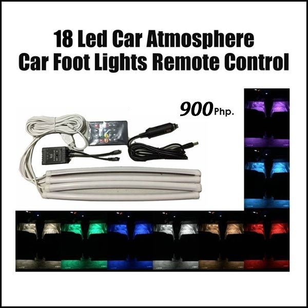 4X 18 Led Atmosphere Lamp foot lights indoor light sound active ...