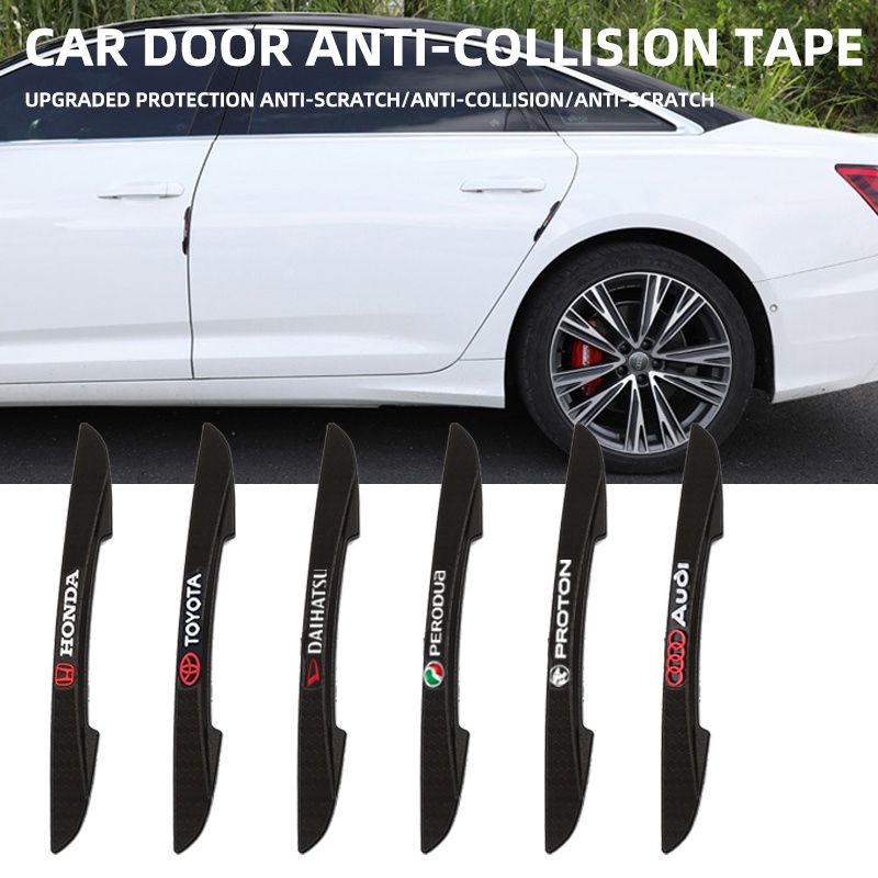 4pcs Car Door Scratch Protector Sticker Car Crash Barriers Door Guard ...