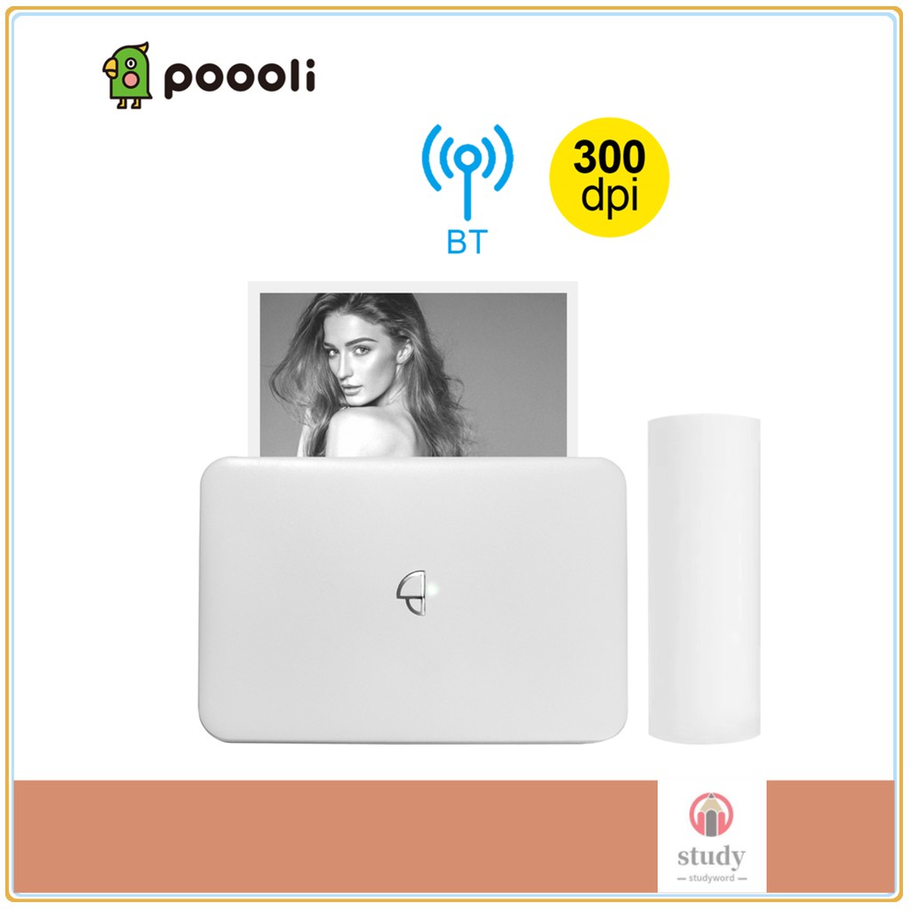 Poooli L3 300dpi Portable Thermal Printer 57.5mm/79.5mm/110mm Paper Width BT Wireless Photo ...