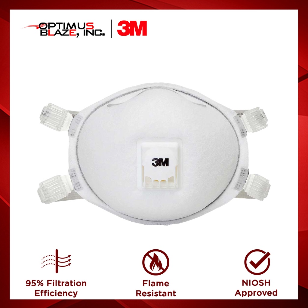 OptimusBlaze 3M 8212 N95 Particulate Welding Respirator with Cool Flow™ Exhalation Valve ...