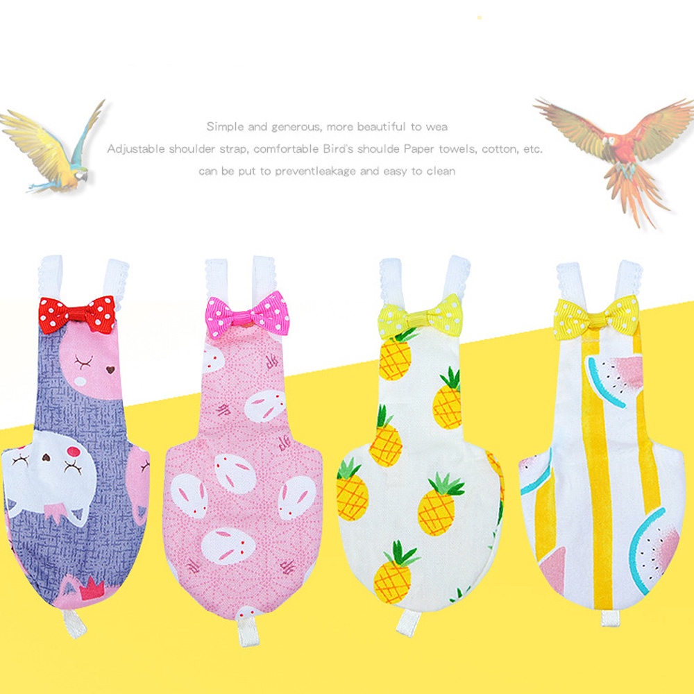 Parrot Bird Poop Bag Peony Parrot Diapers Velcro Pigeons Adjustable ...