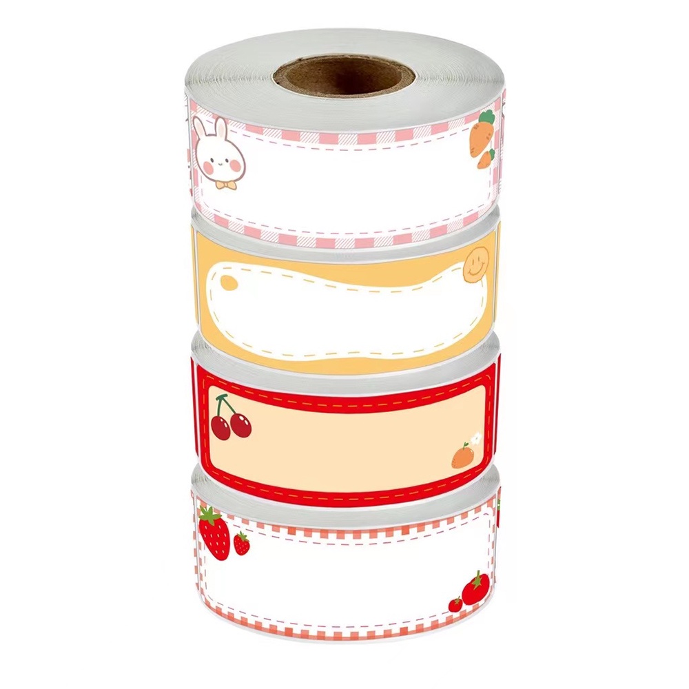 120pcs/Roll Cute Cartoon Sticker Writable Name Scrapbook Label Gift ...
