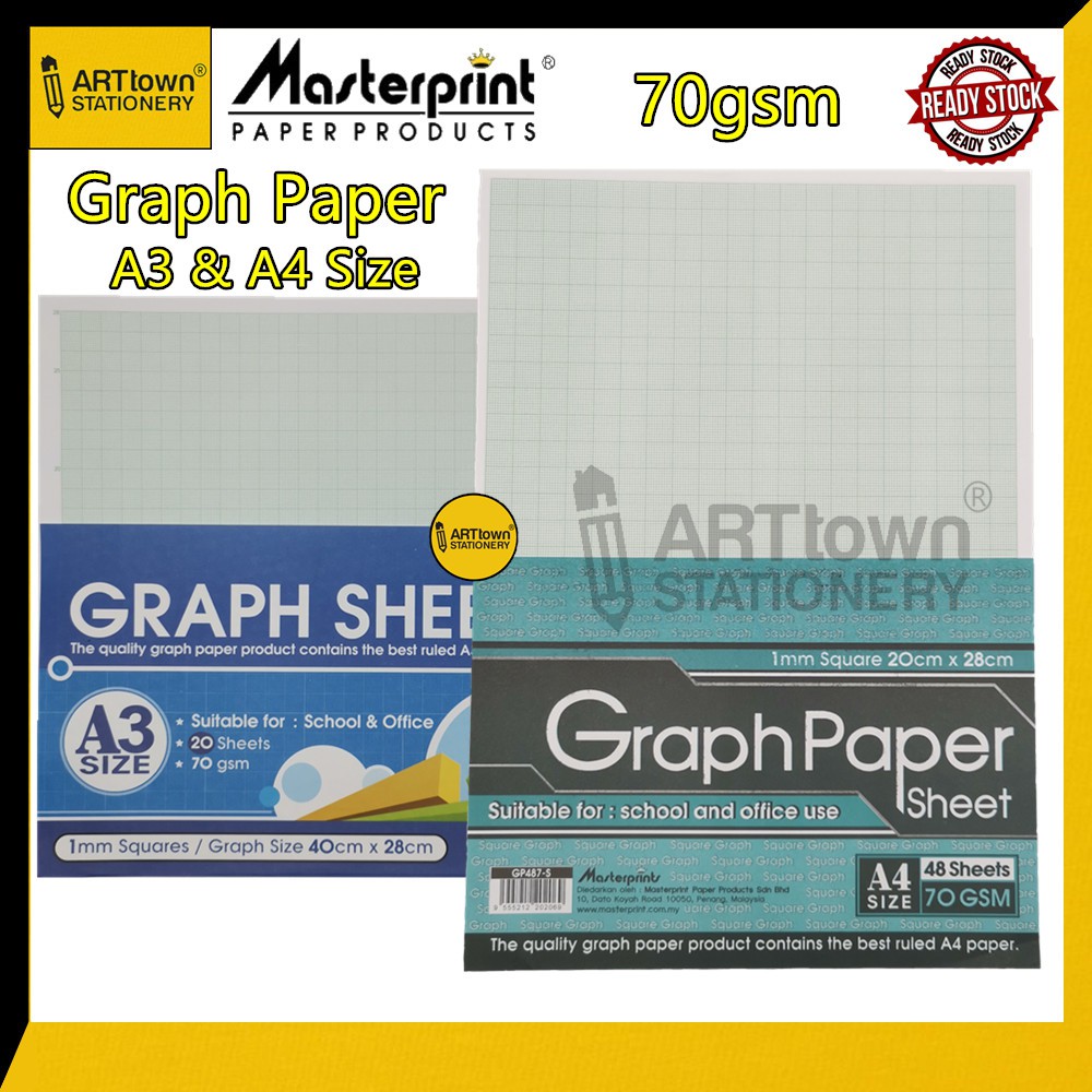 MasterPrint A3 & A4 Size Graph Paper 70gsm | Shopee Philippines