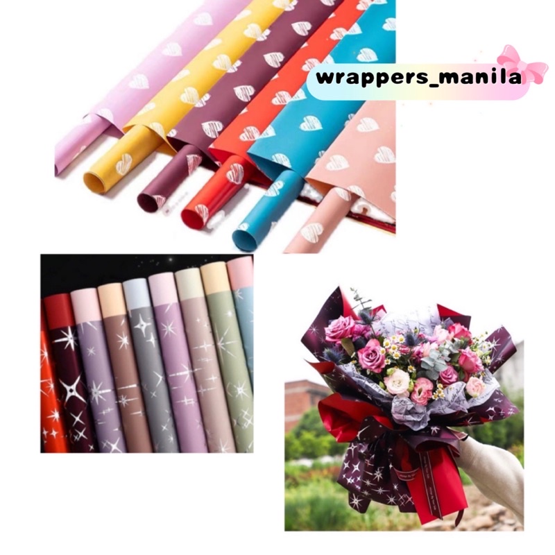 20pcs in 1 Pack Sparkling Double Sided Two-tone Wrapper Bouquet ...