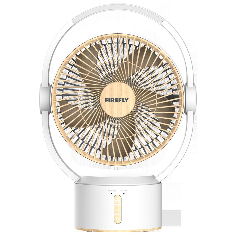Firefly 9" Rechargeable Circulator Wooden Fan with Night Light - FEL663 ...