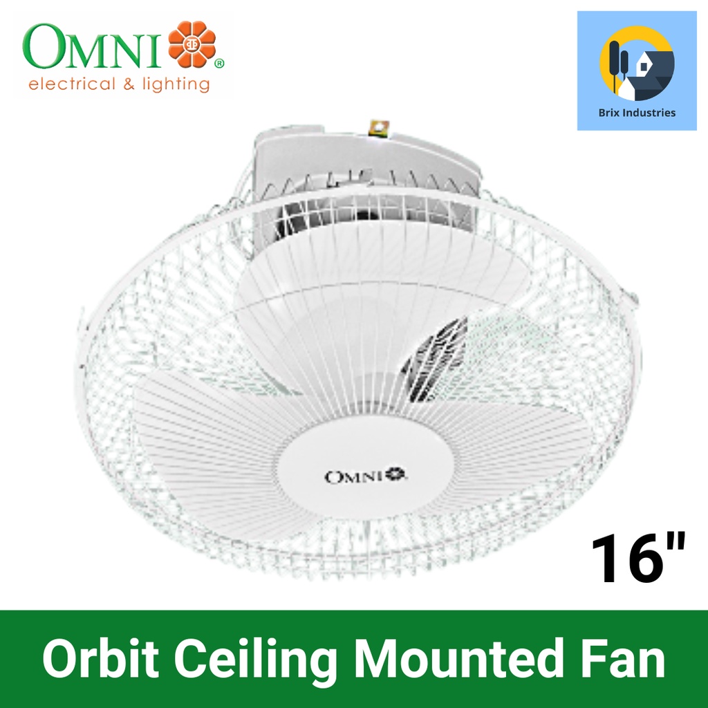 Omni Orbit Ceiling Mounted Fan 16" with Switch VFO-400 Heavy Duty ...