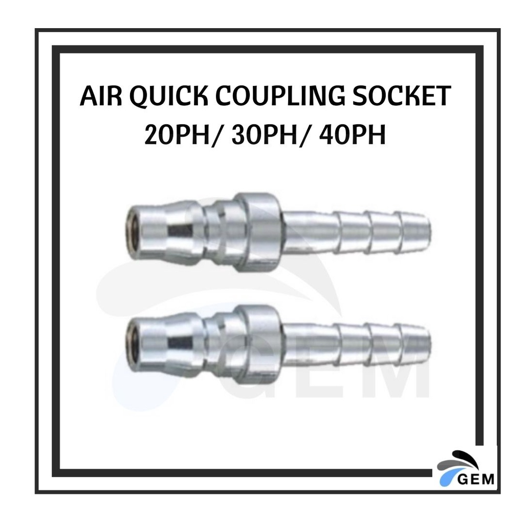GEM Air Quick Coupling Socket 2PCS/SET (20PH, 30PH, 40PH) | Shopee ...