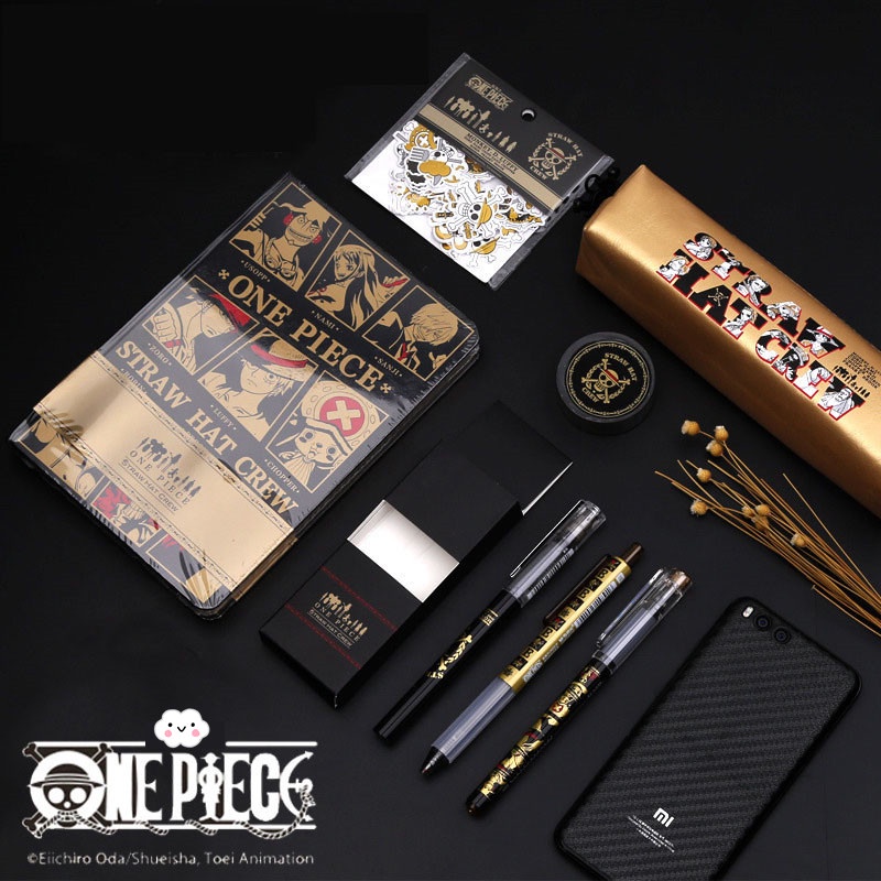 One Piece Stationery Gift Box Black Gold Series Gift Box Set Gel Pen ...