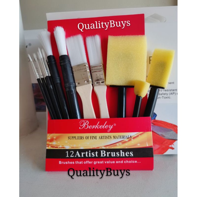 Berkeley 12pcs Artist Brushes Set / Artist brush / Art Tool | Shopee ...