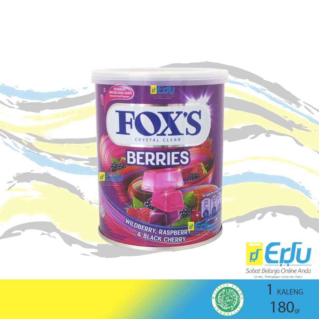 Canned Fox's Crystal Clear Berries Raspberry & Black Cherry Candy ...