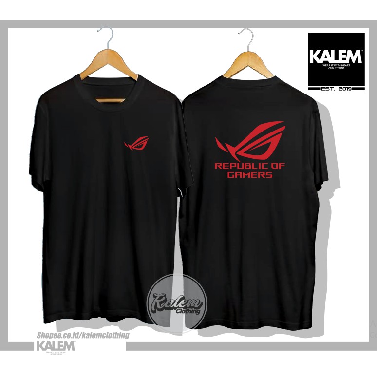 Republic OF GAMERS V2 ROG LOGO T-SHIRT - KALEMCLOTHING | Shopee Philippines