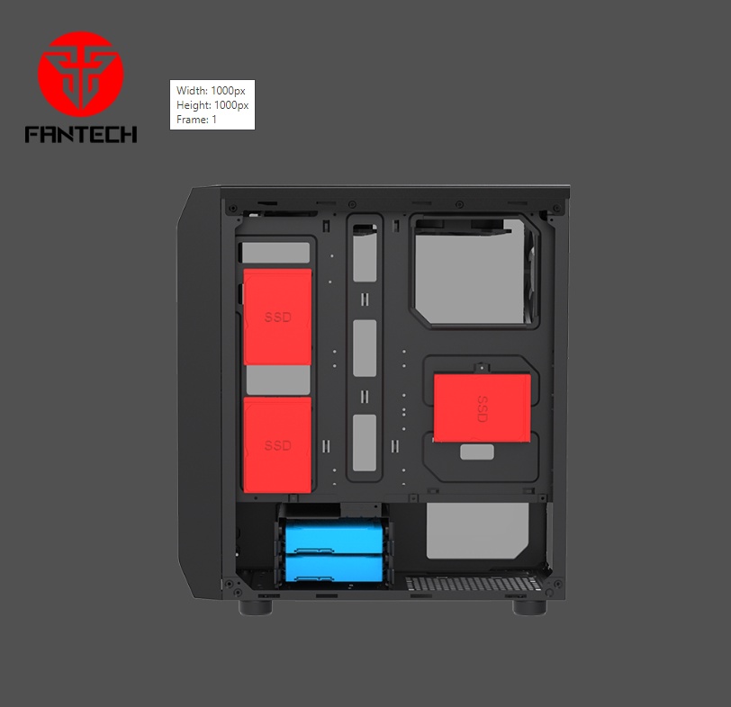 Fantech AERO CG80 RGB Gaming PC Case Mid Tower ATX Micro ATX Mini ITX ...