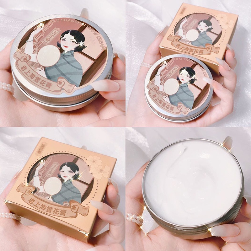 Old Shanghai snow cream 60g rose Jasmine Magnolia flower fragrance face ...