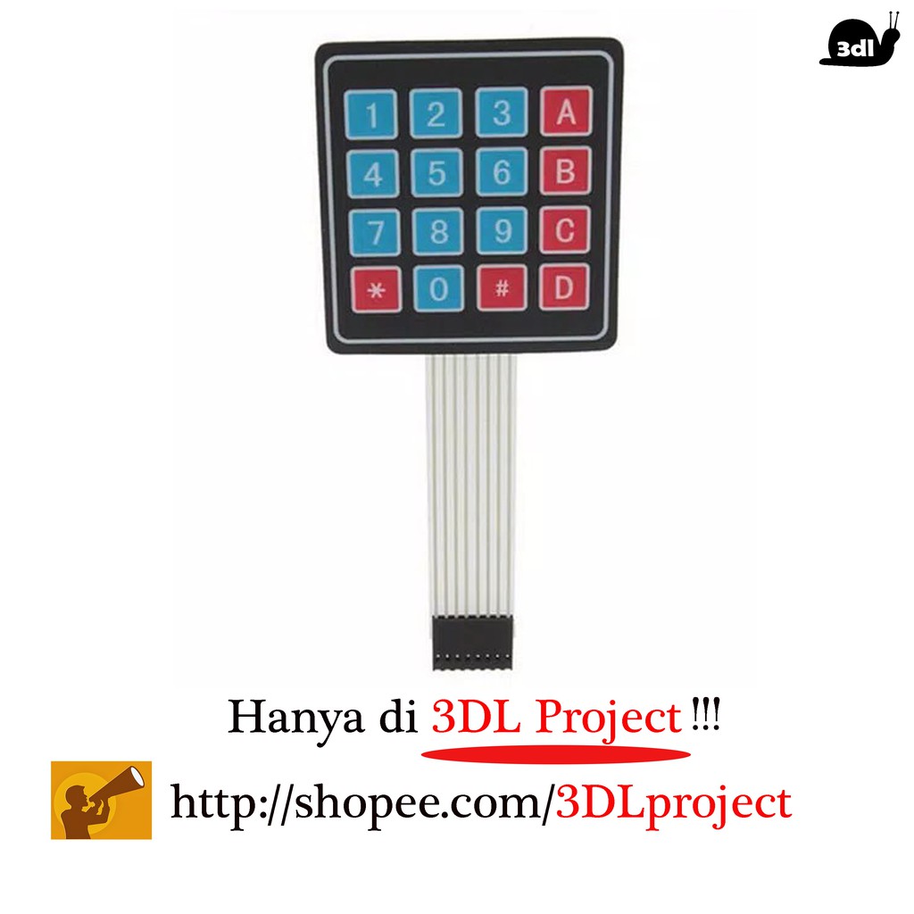 Membrane Keypad Arduino 16 Key Keyboard 4x4 Avr Matrix Array | Shopee Philippines