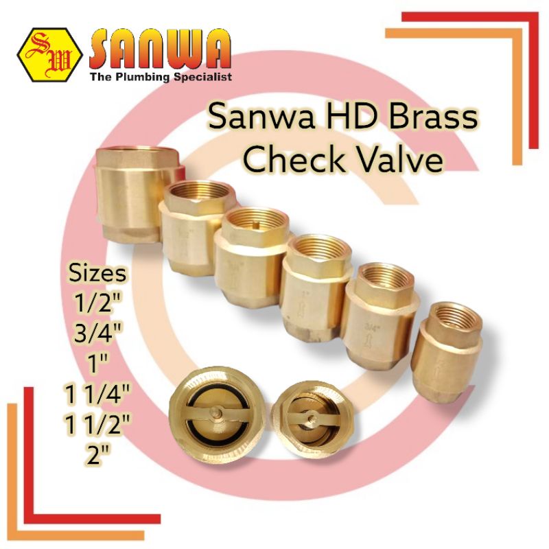 Sanwa Brass Check Valve in Different Sizes | Shopee Philippines