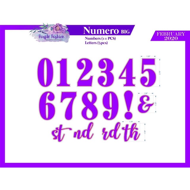 Numbers cake topper die metal template | Shopee Philippines