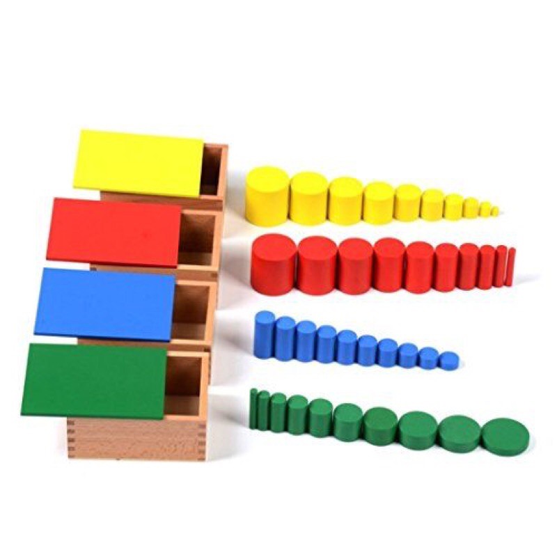 Montessori Wooden Knobless Cylinders (Set of 4 boxes) | Shopee Philippines