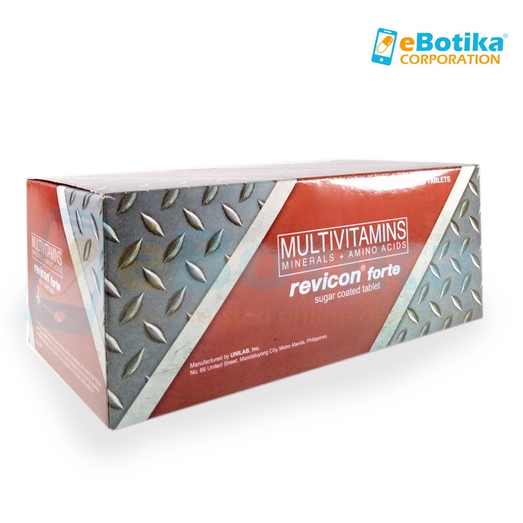 Revicon Forte 100's Tablets (Multivitamins Minerals + Amino Acid) | Shopee Philippines