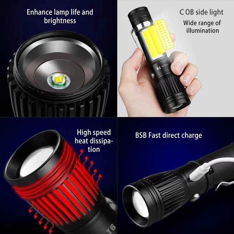 Ultra Bright CREE XML LED Zoom Flashlight Splashproof | Shopee Philippines