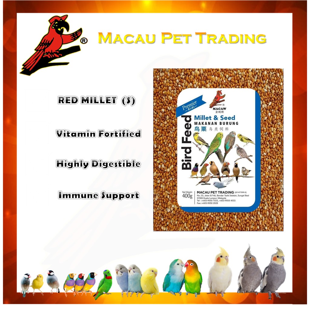 MERAH Mpt Red Millet (S) USA Sekoi Red Kambu Red Sambau Red Bird Food ...