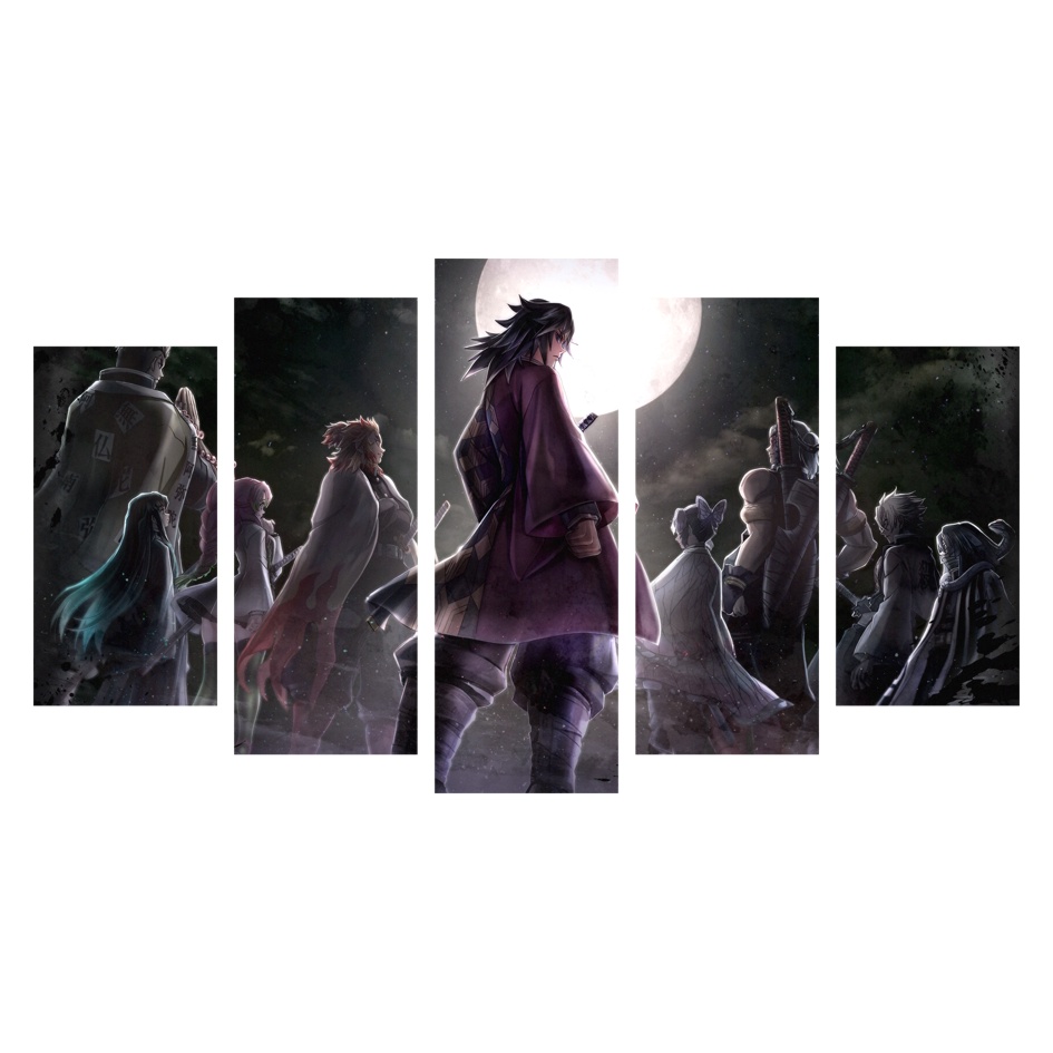 Customized Anime Wall Mural 22x37 inch 5 Tile set One Piece/ Demon ...