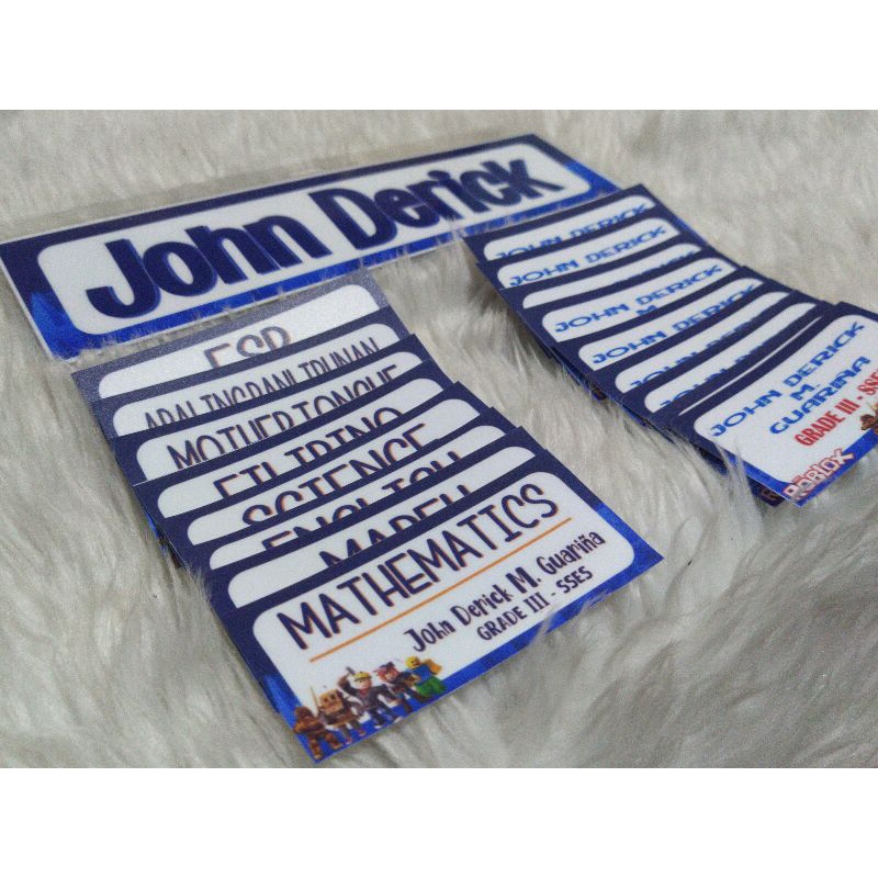 Name Tag / Notebook Sticker / Subject Sticker Set/ PVC Bag Tag Back to ...