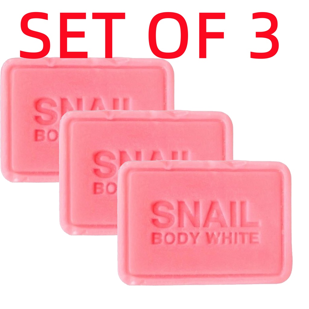 SET OF 3 Snail Body White Collagen Soap x 10 Whitening Soap (UNSACHET ...