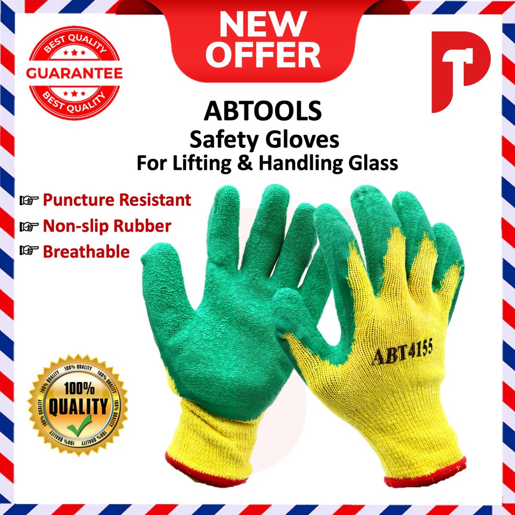 Heavy Duty Safety Rubber Hand Gloves Sarung Tangan For Lifting ...