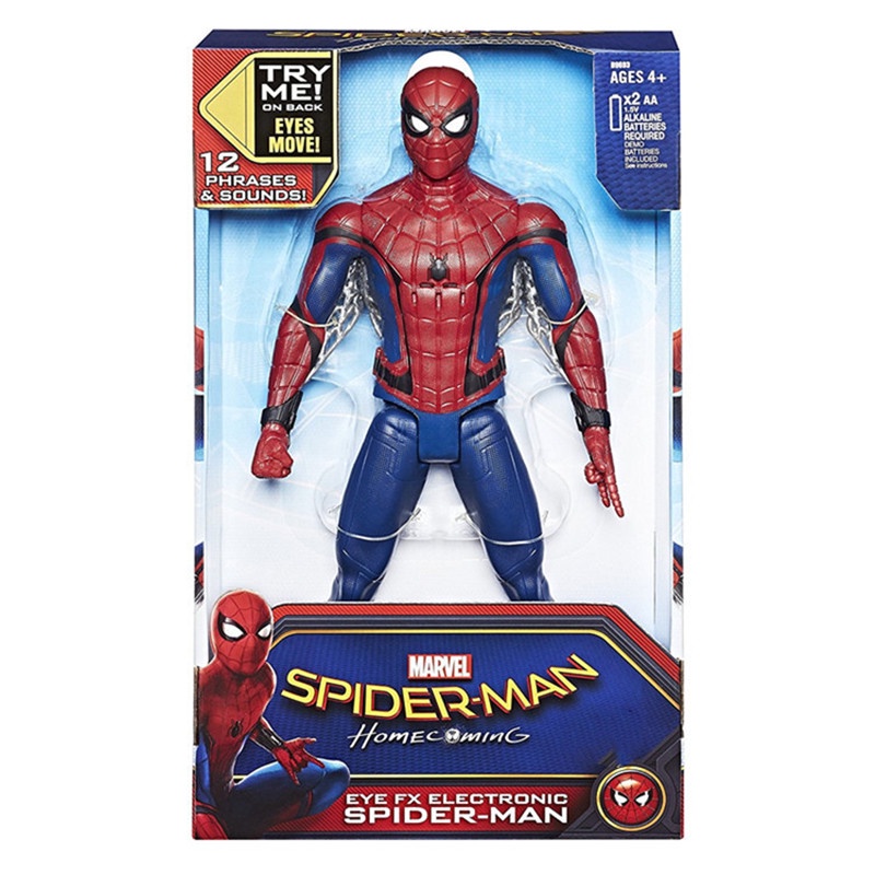 29CM Spider Man Figure PVC Sound Avengers Spiderman Dolls Action Figure ...