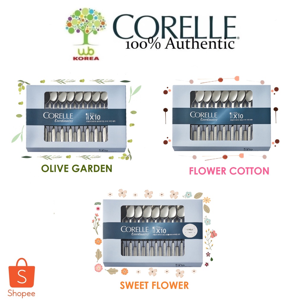 CORELLE Coordinates Spoon & Chopsticks 10 Piece Set BIG BOX | Shopee ...