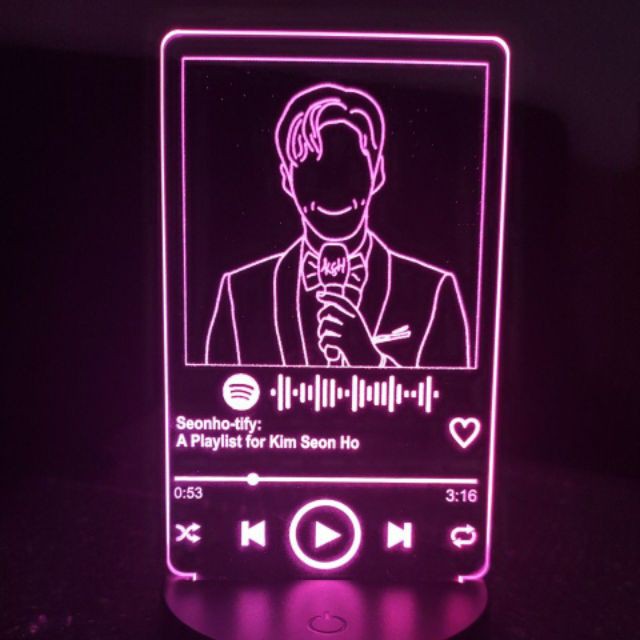 Spotify Scannable Barcode Personalized Acrylic LED Lamps for gifts ...