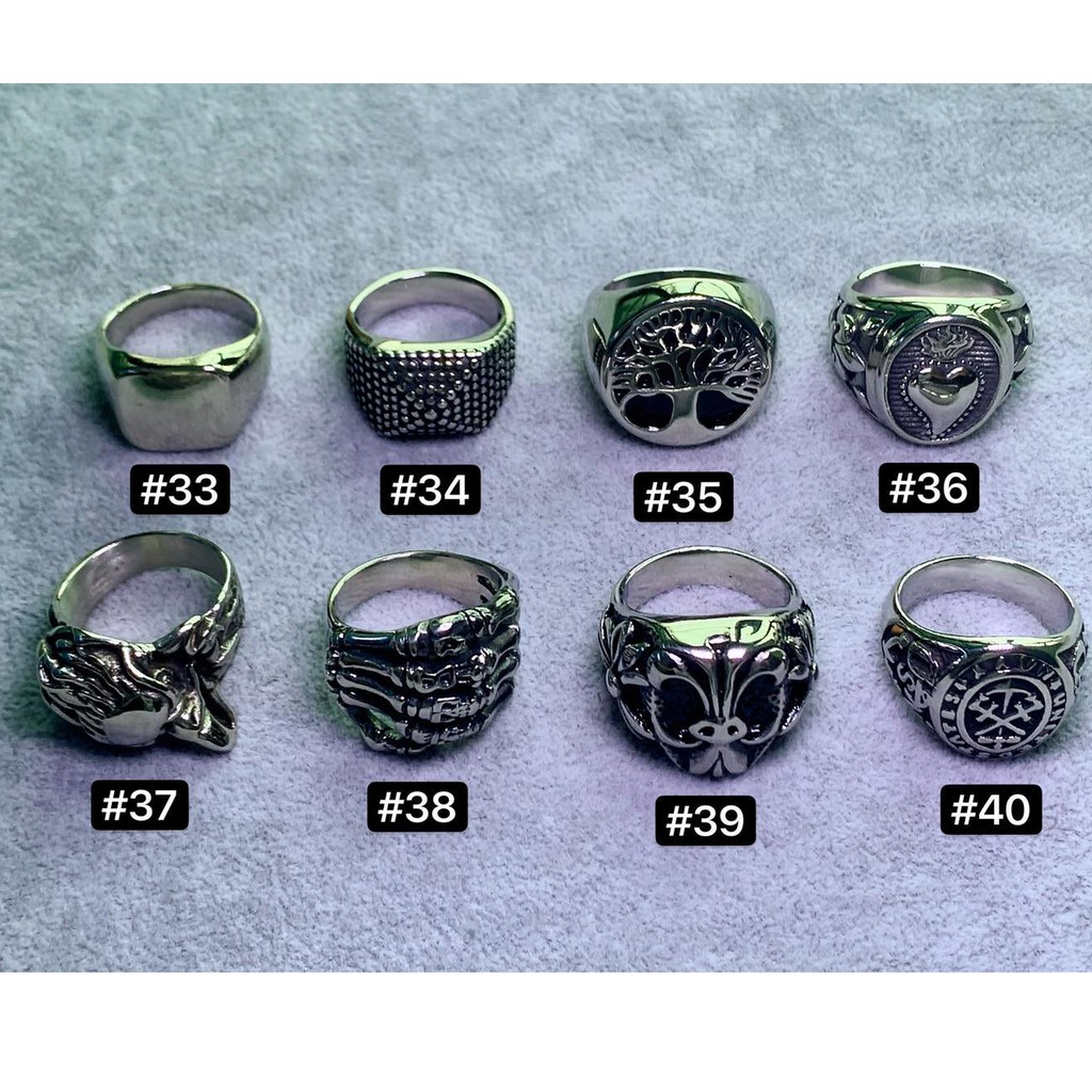 Sophie Fashion Jewelry Silver Fashion Stainless Steel Ring For Men Size ...