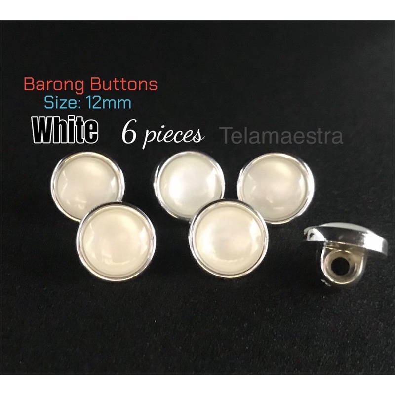 Barong Buttons with Silver / Gold Rim (Per 6Pcs) | Shopee Philippines