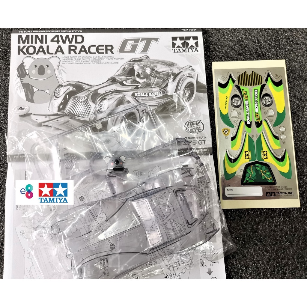 Tamiya 95621 Mini 4WD Rev Koala Racer GT Clear Plastic Special ( FM-A ...