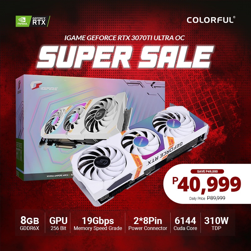 Colorful RTX 3070 Advanced OC LHR-V 8GB, RTX 3070Ti Ultra W OC 8G-V LHR ...