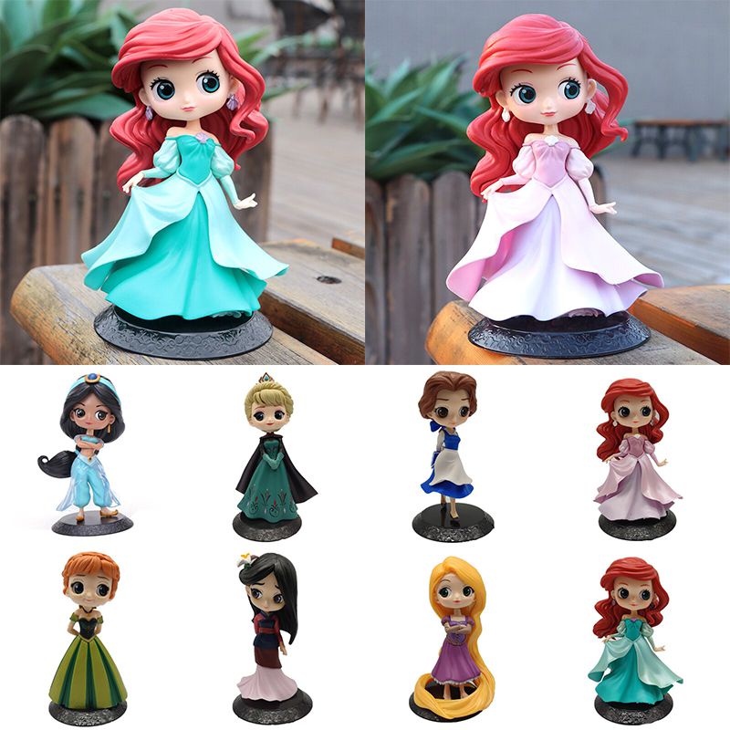 Disney Princess Anna Elsa Ariel Rapunzel Action Figures Toys For Girls ...