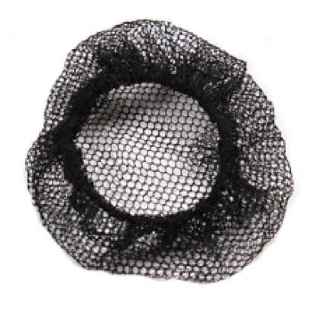 12pcs/Pack Flexible Free-size Cool Mesh Hair Net Black Hair Nets ...