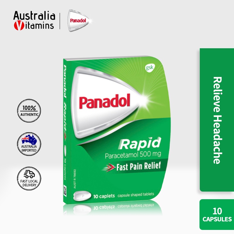 Pan-adol Rapid Paracetamol 500mg 10 Caplets | Shopee Philippines