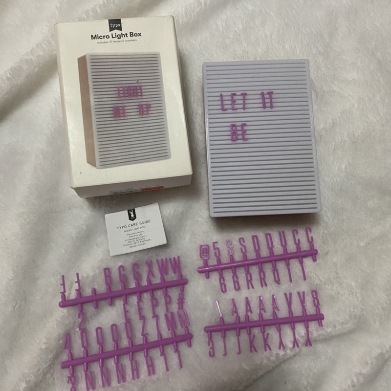 Typo Micro Light Box [Pegboard - Nude and Wild Lilac] WITH FREE ...