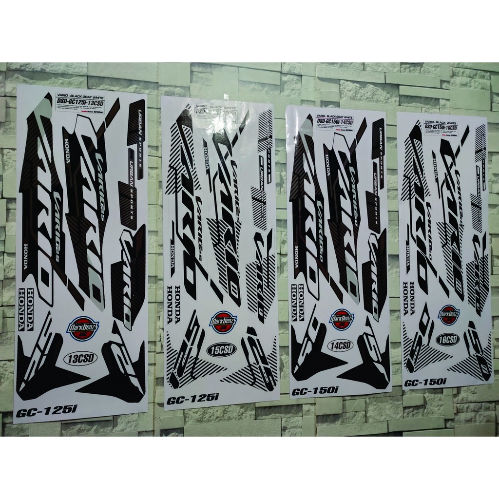 Honda Click Version 2 Thai Vario Design Concept Printed Sticker Decals ...
