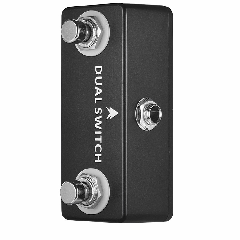 Mosky Electric Guitar Bass Effect Pedal Metal Single Tap Switch Dual Footswitch Compact Size ...