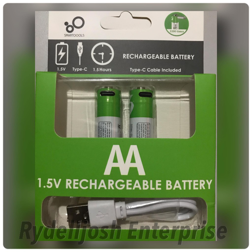 SMARTOOOLS | 1.5V Li-Ion USB Type C rechargeable| AAA-AA-9V-Type C2 ...