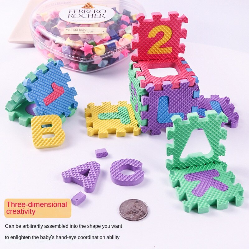 5*5cm Foam number puzzle 36 piece alphabet puzzle toy EVA three ...