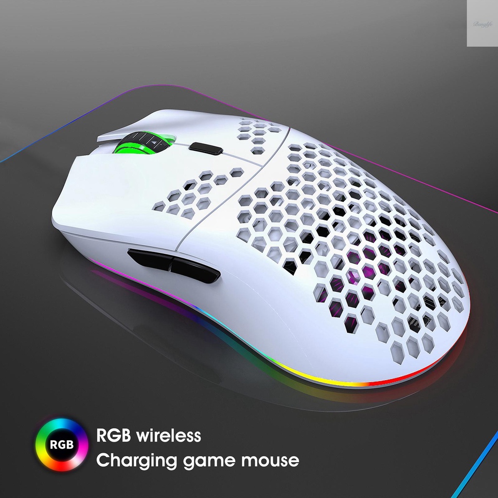 T66 RGB 2.4G Wireless Gaming Mouse with Adjustable DPI Ergonomic ...