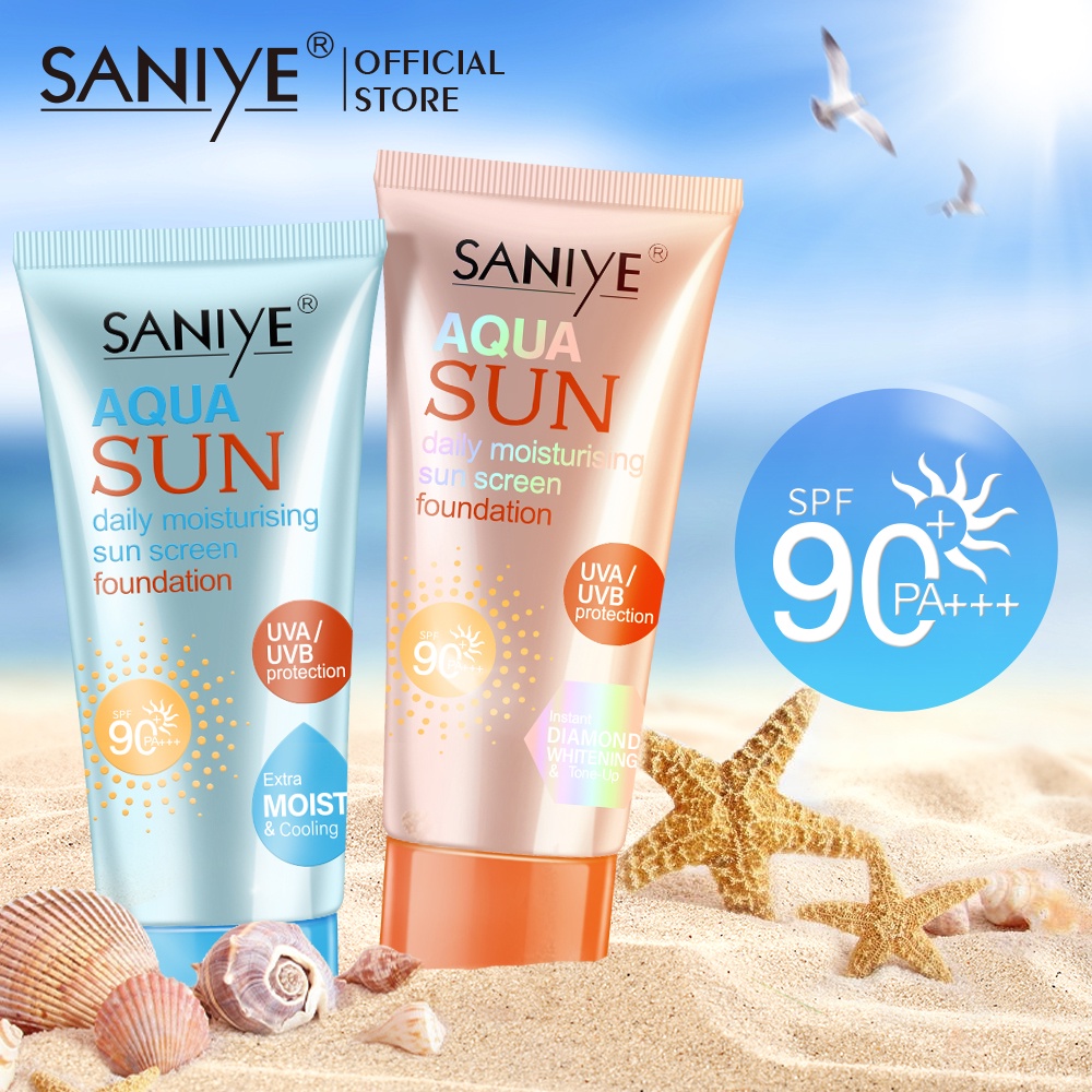 Original SANIYE SPF 90+ PA+++ Beauty Skin Care Facial Sunscreen Cream ...